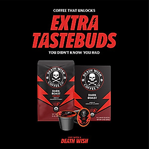 Death Wish Coffee - Dark Roast Single Serve Pods - (50 Count)