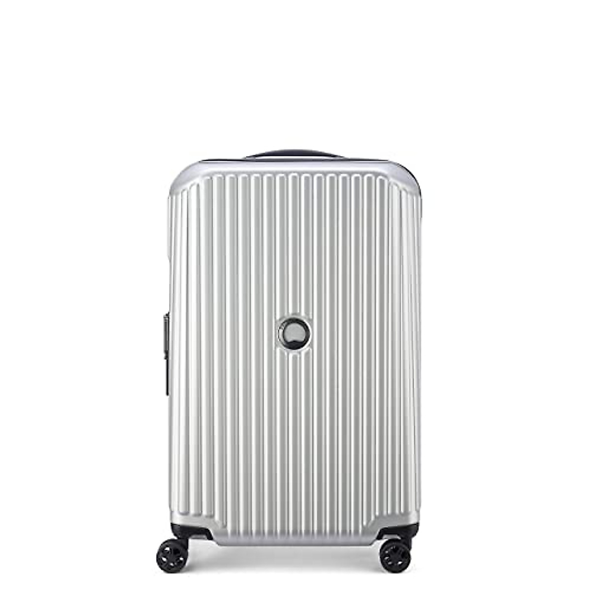 DELSEY PARIS Securitime Expandable Luggage with Spinner Wheels, Silver, Checked-Medium 25 Inch