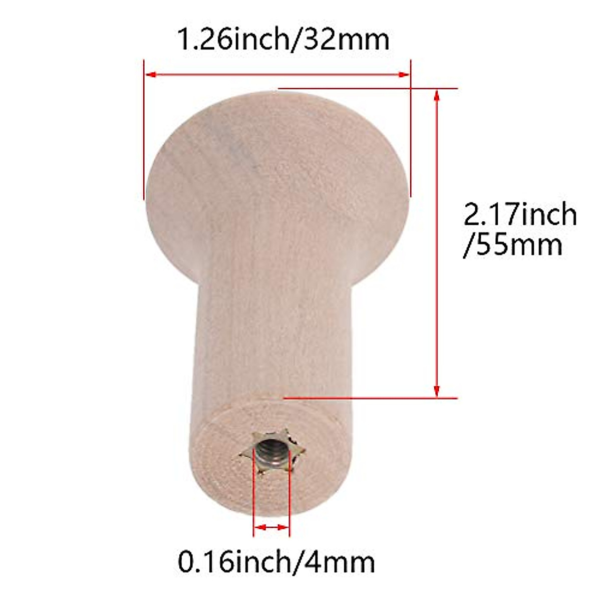 MroMax Natural Wooden Coat Hooks Wall Mounted -Vintage Single Organizer Hangers，Handmade Craft Hat Rack Pack of 20pcs