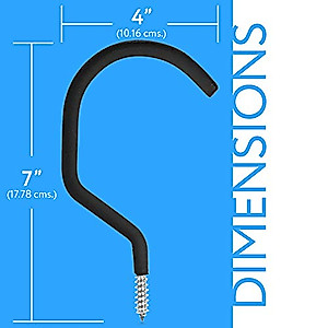 IMPRESA [4 Pack] Heavy Duty Bike Hook/Hanger - Wide Opening for All Bike Types - Easy On/Off - Hooks/Hangers for Garage Ceiling and Wall Bicycle Storage and Hanging