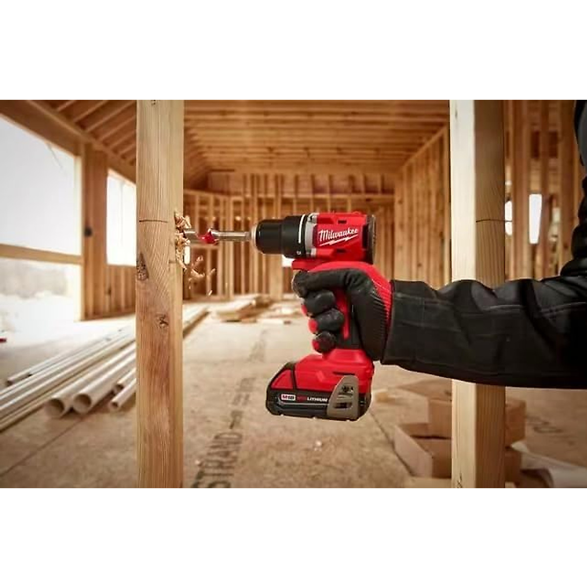 Milwaukee 3601-20 M118 18V Lithium-Ion Brushless Cordless 1/2 in. Compact Drill/Driver (Tool Only), Red