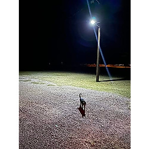 OKPRO S-480J 1000W Solar Street Lights Outdoor Waterproof, 6500K 100000LM Outdoor LED Street Light Dusk to Dawn, LED Wide Angle Lamp with Remote Control, for Parking Lot