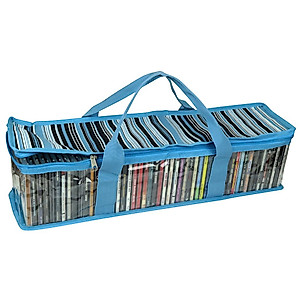 Evelots CD Organizer-Storage-Strong Fabric/Handle-Hold Total 184 CD's-Set/4 Bags