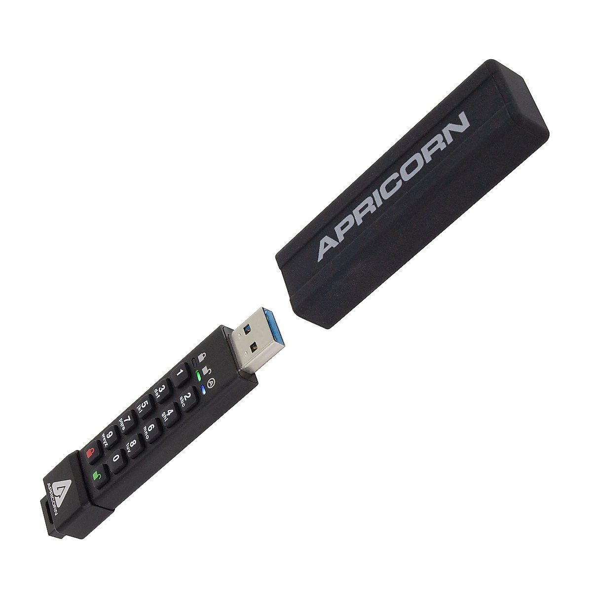 Apricorn Aegis Secure Key 3Z 8GB 256-bit AES XTS Hardware Encrypted FIPS 140-2 Level 3 Validated Secure USB 3.0 Flash Drive (ASK3Z-8GB)