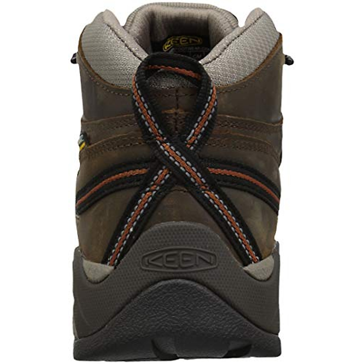 KEEN Utility Men's Detroit XT Mid Height Soft Toe Waterproof Work Boots, Black Olive/Leather Brown, 13 Wide