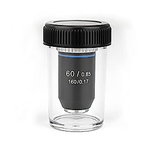 SWIFT 60X Achromatic Objective Lens, Research-Grade Objective Lens for Compound Biological Microscopes.
