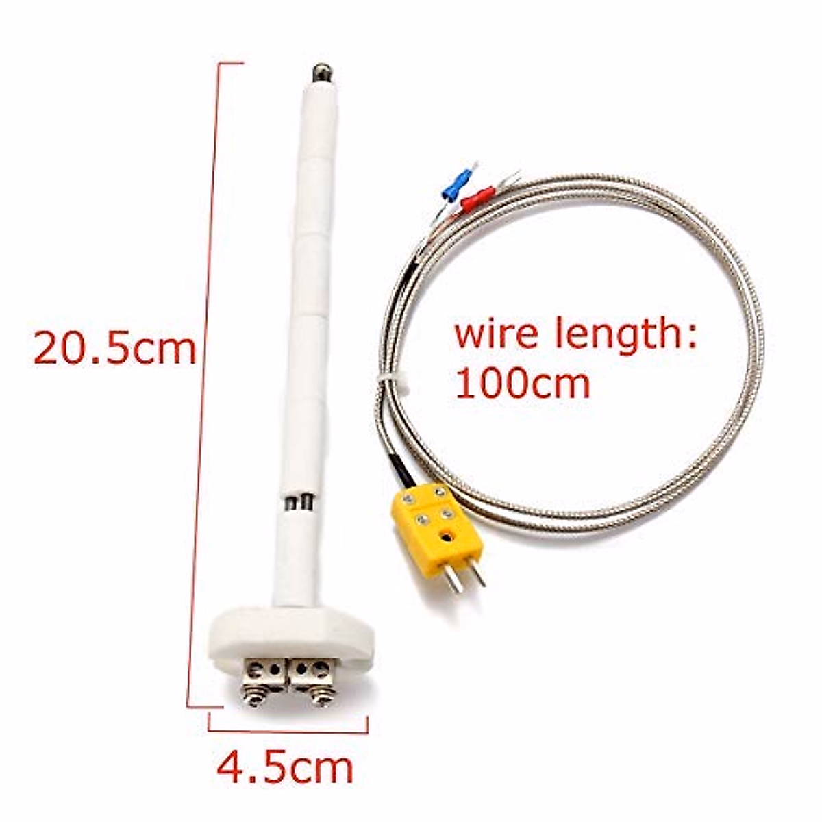 K Thermocouple Block Ceramic Insulator Kiln Probe 2372 F 11G High Temperature