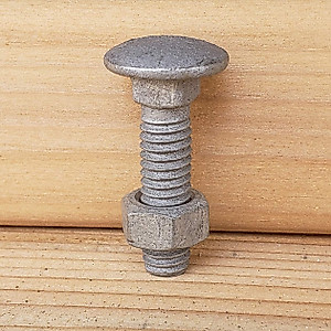 5/16 x 1-1/4" Long Carriage Bolt Set w/Hex Nut for Chain Link Fence Accessories (20 Pack)