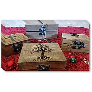 JB&C Premium Tree of Life Box Wooden Jewelry Box for Keepsake, Trinket Box Wooden tree of life decorative box (3.75 x 3 x 1.75)