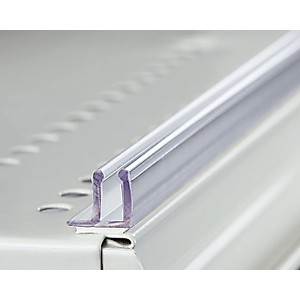 Kinter 1/2" H x 1/2" W x 47-3/4" L Clear Solid Front Fence Divider System Plastic - Case of: 1