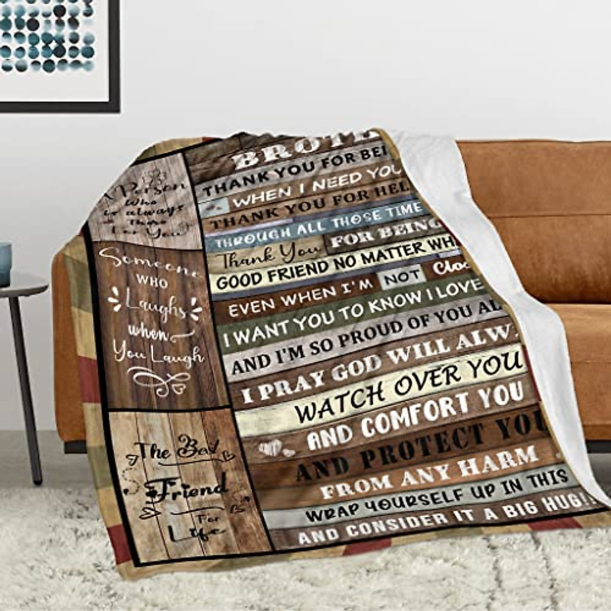 CIUGOIG Gifts for Brother Blanket Valentines Day Gifts for Brother Gifts for Adult Men Brother Birthday Gifts from Sister 50"x60"