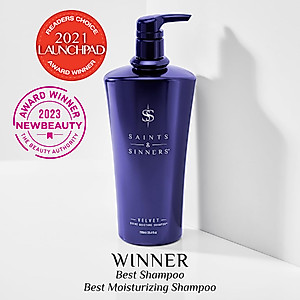 Saints & Sinners Award-Winning Velvet Divine Moisture Shampoo for Dry, Damaged, Colored Treated Hair – Repair, Replenish, Renew, Add Shine