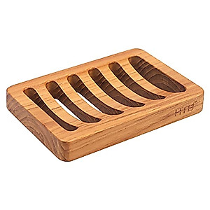 HTB Teak Kitchen Dish Drying Rack & Sponge Holder