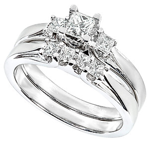 Kobelli Diamond Wedding Set 1/2 carat (ctw) in 14K White or Yellow Gold, Size 10, White Gold