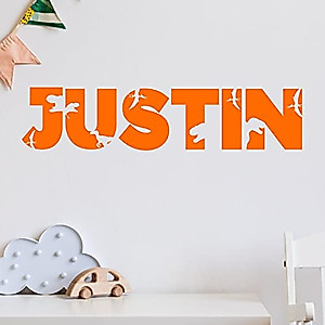 Custom Dinosaur Wall Name Vinyl Decal, Nursery Kids Boys & Girls Room Decor, Children's Dino Bedroom Decor