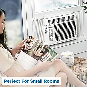 Midea 5,000 BTU EasyCool Window Air Conditioner and Fan - Cool up to 150 Sq. Ft. with Easy to Use Mechanical Control and Reusable Filter
