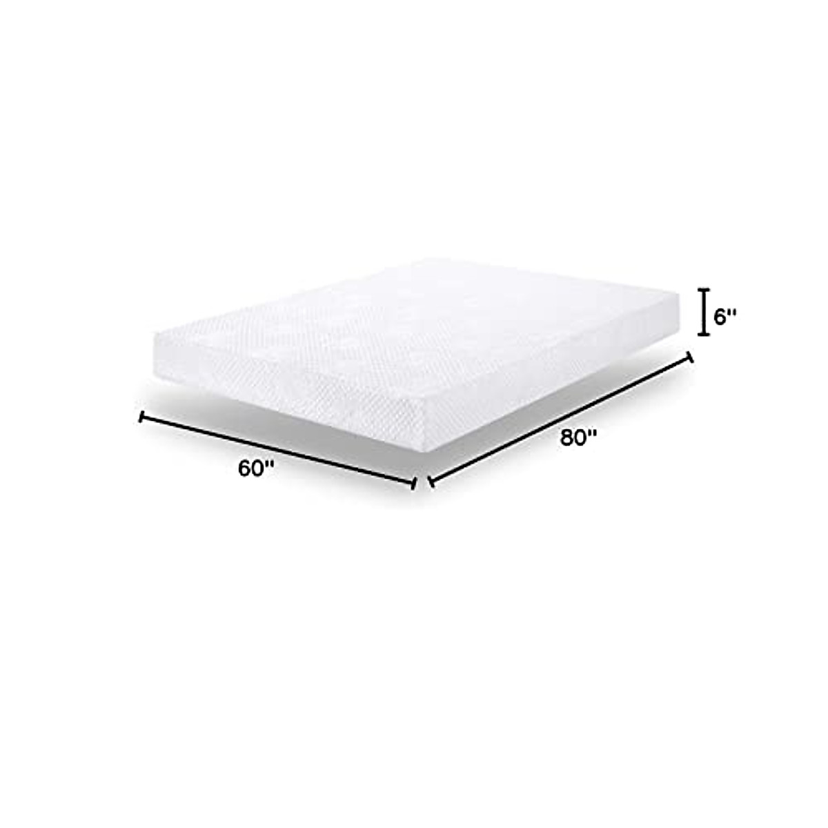 PrimaSleep 6 inch Smooth Top Foam Mattress Sleep Sets, Queen, White