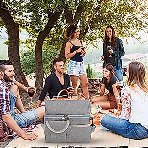 MOSTCOS Cooler Lunch Bag Insulated Reusable Lunch Box for Women/Men, Cute Lunch Box with Adjustable Shoulder Strap, Zippered Outer Pockets, Freezer Lunch Bags for Office Work Beach, Lunch Bag Adult