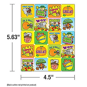 Carson Dellosa 120 Fall Stickers for Kids, 6 Sheets of Pumpkin, Autumn Leaves, Scarecrow & Positive Affirmations Incentives for Prizes, Reward Chart, School Supplies for Teachers, Classroom Must Haves