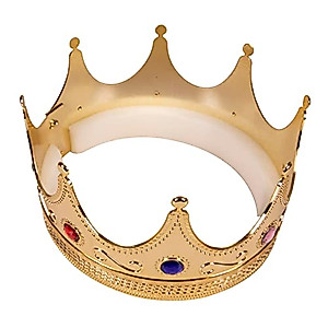 Kangaroo Regal King Crown for Men, Women, and Kids - Mens Crown for King Costumes - Birthday Prince Crown for Boys - Royal Gold Crown for Costumes, Birthday Crown, Cosplay Accessories Decorations