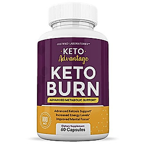 (5 Pack) Keto Advantage Keto Burn Pills Includes Apple Cider Vinegar goBHB Exogenous Ketones Advanced Ketogenic Supplement Ketosis Support for Men Women 300 Capsules