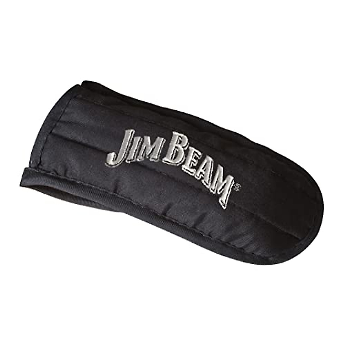 Jim Beam JB0159, Heavy Duty Construction, Pre Seasoned Cast Iron Skillet with Wooden Base and Mitt, Black,Small