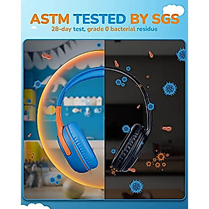 awatrue Kids Headphones Wired Toddler Headphones with Microphone, Over-Ear Headphones, 85/94dB Volume-Limiting, 3.5mm Jack, Foldable On-Ear Design - Safe & Comfortable for Learning & Entertainment