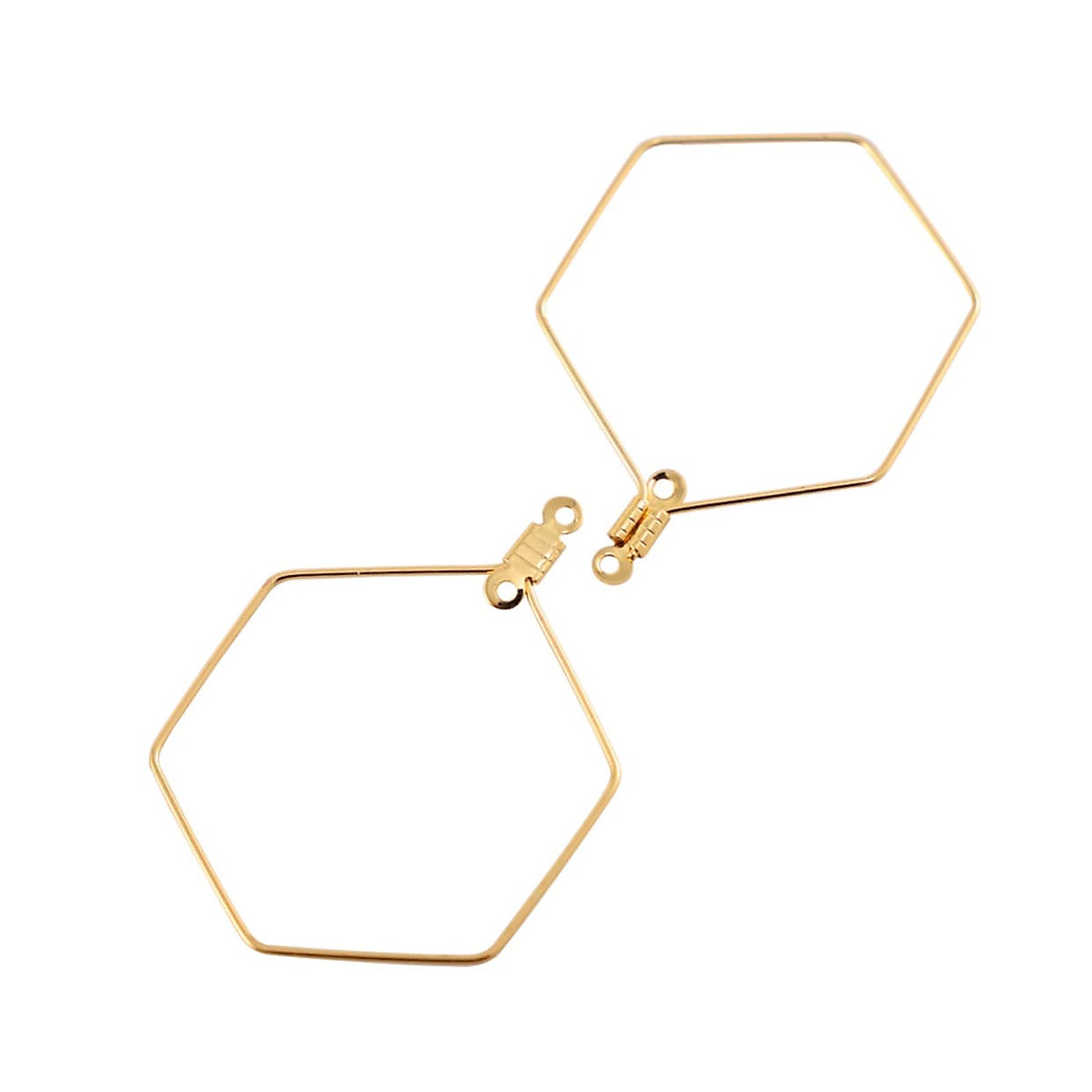 VILLCASE 150 pcs Earrings Hanger Earrings Geometric Earring Charms Geometric Frame Pendants Earring Pendant Dangle Charms Earrings Wire Hoops Bag Backless Stainless Steel Connector