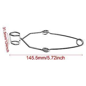 ZRM&E 2PCS Spring Steel Test Tube Clip Clamp Labs with Finger Grips Laboratory Experiment Tool, Silver