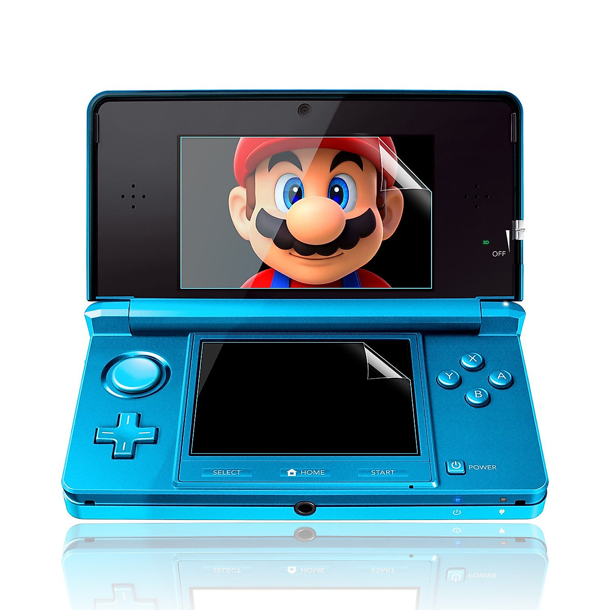 AKWOX (Pack of 4) HD Clear Crystal Top LCD Screen Protector + Buttom LCD Screen Protective Filter for Nintendo 3DS