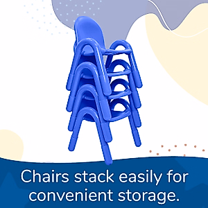 Angeles Baseline 11" Child Chair, Royal Blue, 4 Pack, Stackable Ergonomic Seating Solution for Classrooms and Homeschools