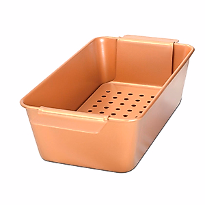 Meatloaf Pan professional Healthy Non-Stick Copper Coating 2-Piece With Removable Tray Drains