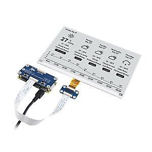 7.5 inch E-Ink display e-Paper HAT Resolution 800×480 SPI interface for Raspberry Pi 3 2 Zero W WH Jetson Nano Arduino @XYGStudy