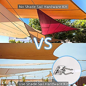 Ankuka Waterproof Sun Shade Sail Canopy Rectangle UV Block for Outdoor Patio and Garden, Yard Activities 2022 (Hardware Kits)