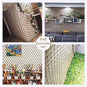 Safety Anti-Fall Fence Net for Children Pet Cat, Home Kindergarten Protection Rope Netting, Wear-resistant Car Cargo Twine Net, Children's Net Staircase Guardrail Net ( Color : 6mm/12cm , Size : 3x7M(