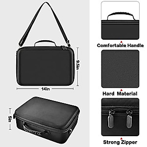 Carrying Case Compatible with Oculus Quest 2/ for Meta Advanced All-in-One Virtual Reality Headset/Touch Controllers/Elite Strap VR2 Accessories with Silicone Face Cover, Lens Protector-Black