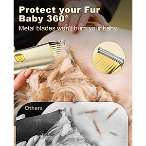 oneisall Dog Clippers for Grooming for Heavy Thick Coat, 2 Speed Low Noise Dog Grooming Kit Rechargeable Cordless Dog Trimmers with Metal Blade for Dogs,Pets