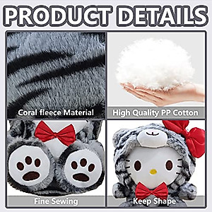 NGCJZF Kawaii Kitty Plush Toys, 8.66 inch Cute Cartoon Kitty Tiger Plushie, Soft Animals Stuffed Doll, Kitty Cat Plush Figure Toys for Kids Anime Fans