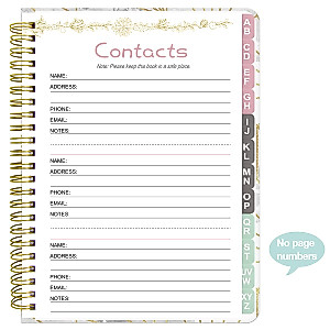 ceiba tree Address Book With Alphabetical Tabs (96 Pages) Password Book (24 Pages) Password Keeper Organizer Notebook Journal 8.25" X 6 "