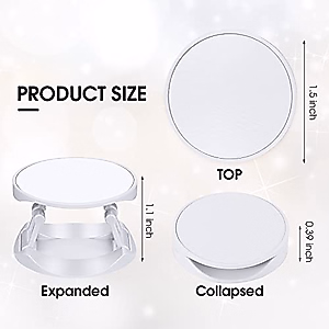 40 Pieces Blank Sublimation Phone Grip Holders Include 40 Collapsible Brackets and Sublimation Aluminum Sheets and Double-Sided Stickers DIY Expanding Finger Stand for Smartphones and Tablets (White)