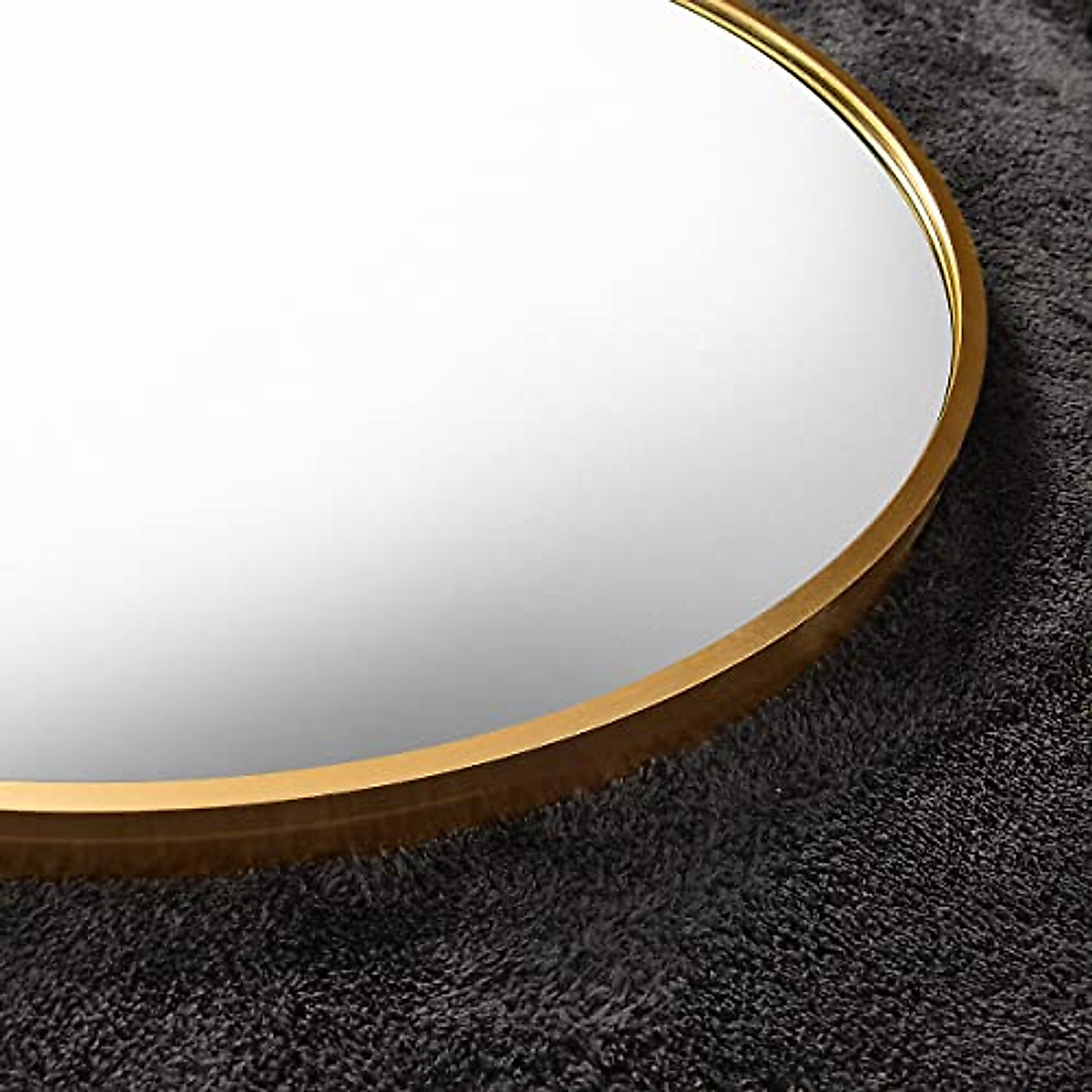 Otlsh Floor Mirror, Arched Full Length Mirror with Stand, Standing Mirror, Full Body Mirror, 64.2"×21.3" Large Mirror, Wall Mirror, Freestanding, Wall Mounted, 1.1" Thickness Aluminum Frame - Gold