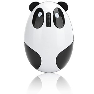 Rechargeable Mouse, 2.4GHz Optical Panda Computer Mouse Quiet Ergonomic USB Cartoon Computer Mouse for Win/OS X/Linux/Andriod/iOS