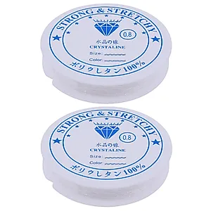 Amaney 0.8mm Elastic String, Stretchy Bracelet String Crystal String Bead Cord for Bracelet, Beading and Jewelry Making