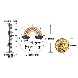 80 Baby Shower Thank You Stickers, Rainbow Birthday Party Favor Labels, Rainbow Themed Bridal Shower Wedding Favor Decorations