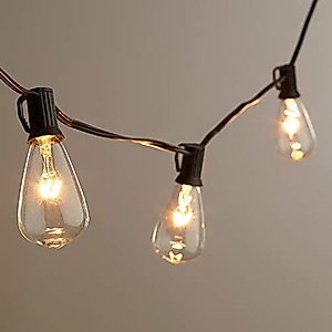 hairmiss 25ft Outdoor Edison Bulb String Lights ST35 Edison Bulbs(Plus 2 Extra Bulbs), UL Listed for Indoor/Outdoor Decor, Perfect for Garden/Backyard/Pergola/Patio/Party (Black)