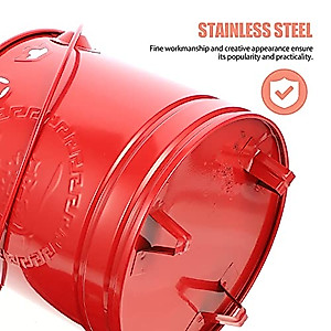 DOITOOL Burn Barrel Incinerator Can: Metal Garden Incinerator Fire Bin Enamel Burn Bin Stainless Steel Incinerator Burn Barrel Incinerator Cage Ash Bucket Fire Pit Wood Burning Pit