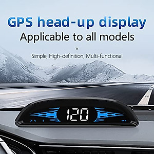 Universal Digital GPS Speedometer Car HUD Head Up Display Multifunction GPS Speed Meter White 0