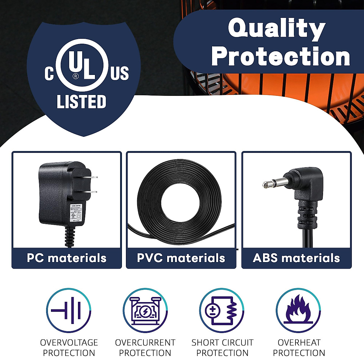 Dreyoo 1 Pack Power Adapter Tools Improvement Compatible with Mr. Heater Big Buddy Heater, 6V 800mA AC to DC Replacement Power Cord Heater Accessories, 6.7 FT Long for HVAC Building Supplies Heaters