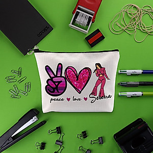 BLUPARK Song Makeup Bag Singer Song Gift Singer Fan Gift Singer Inspired Cosmetic Bag Music Gift (Peace Love Se)