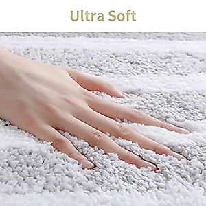 Vodiver Bathroom Rugs Mat for Bathroom Non Slip, Ultra Soft Washable and Gray Bath mats for Bathroom(20x32, Gray)